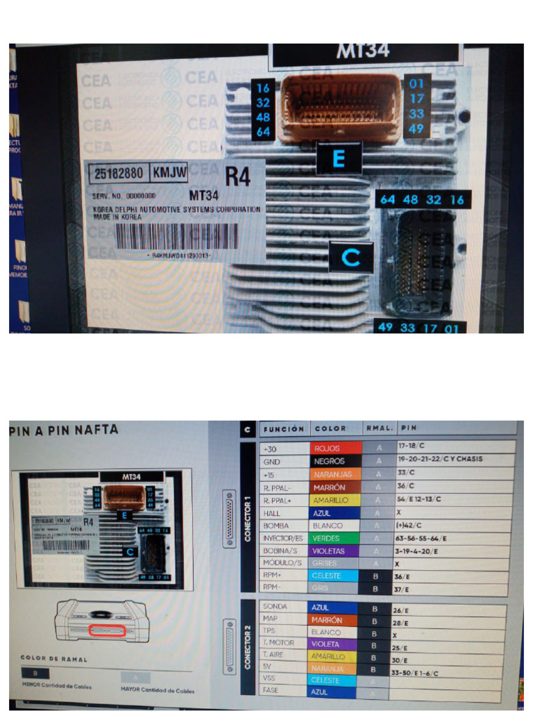 ECU Delphi Korea MT34 Chevrolet Aveo | PDF