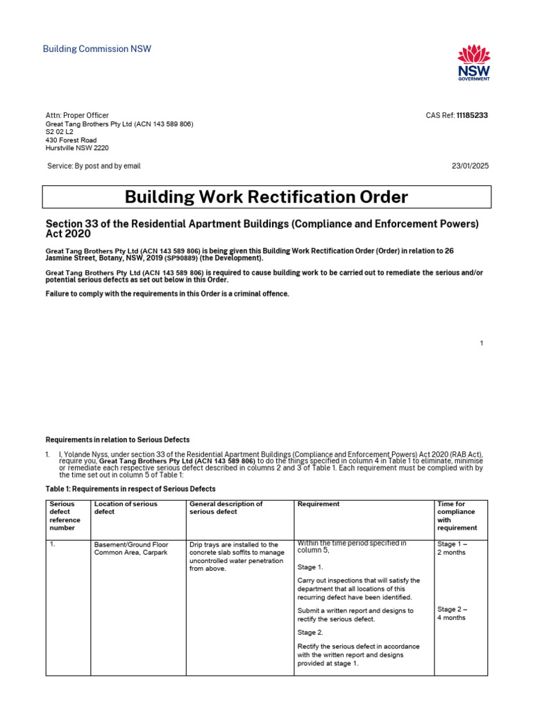 Building Work Rectification Order | PDF | Basement | Stairs