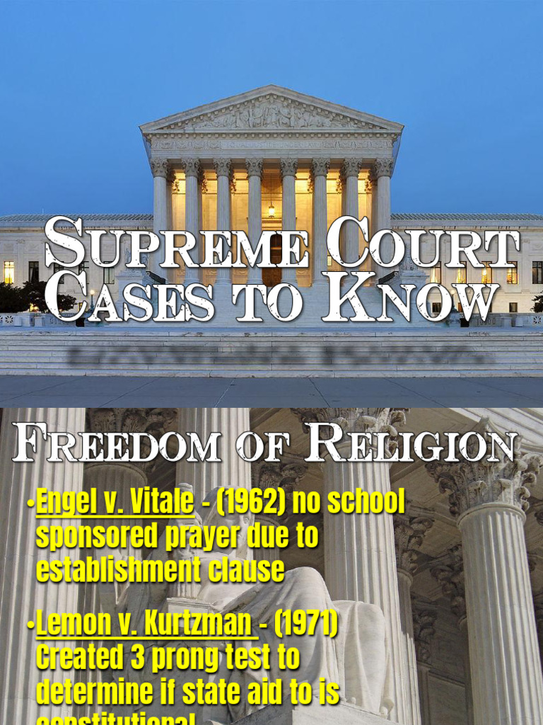Important Court Cases to Know | PDF | Commerce Clause | Society Of The ...