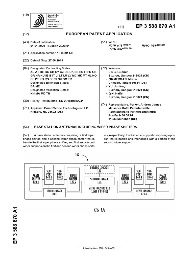 Base Station Antennas with Wiper Phase Shifters | PDF | Antenna (Radio ...