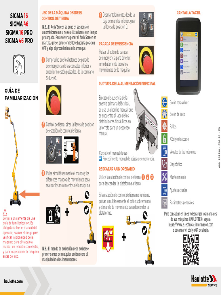Guía Resumen de Controles - SIGMA 16 - SIGMA 46, SIGMA 16 PRO - SIGMA ...