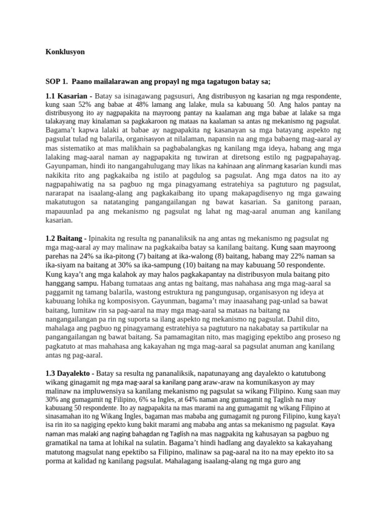 KONKLUSYON AT REKOMENDASYON | PDF