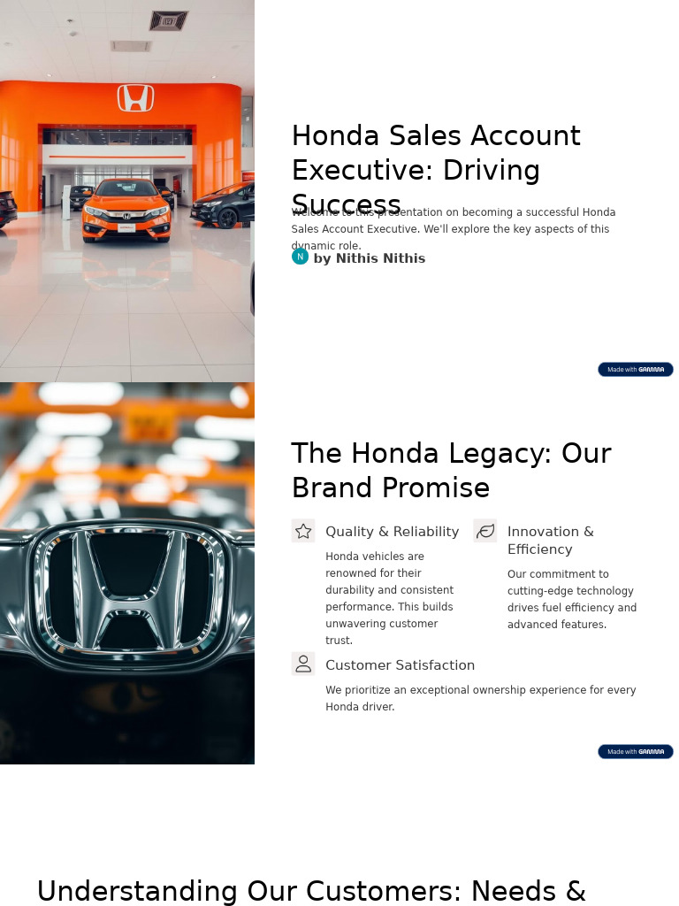 Honda Sales Account Executive Driving Success | PDF | Honda | Employee ...