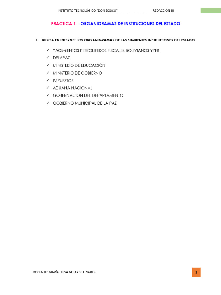Practica 1 y 2 Correspondencia Oficial | PDF