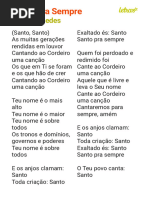 Santo pra Sempre - Letra | PDF