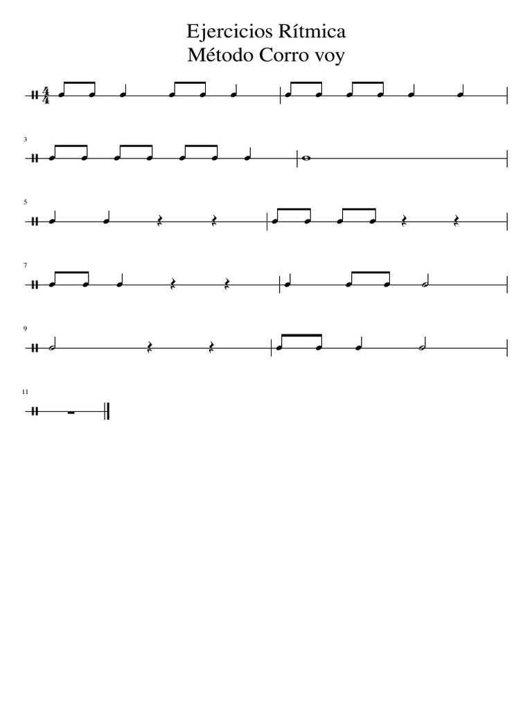Ejercicios Rítmicos 1° y 2° | PDF