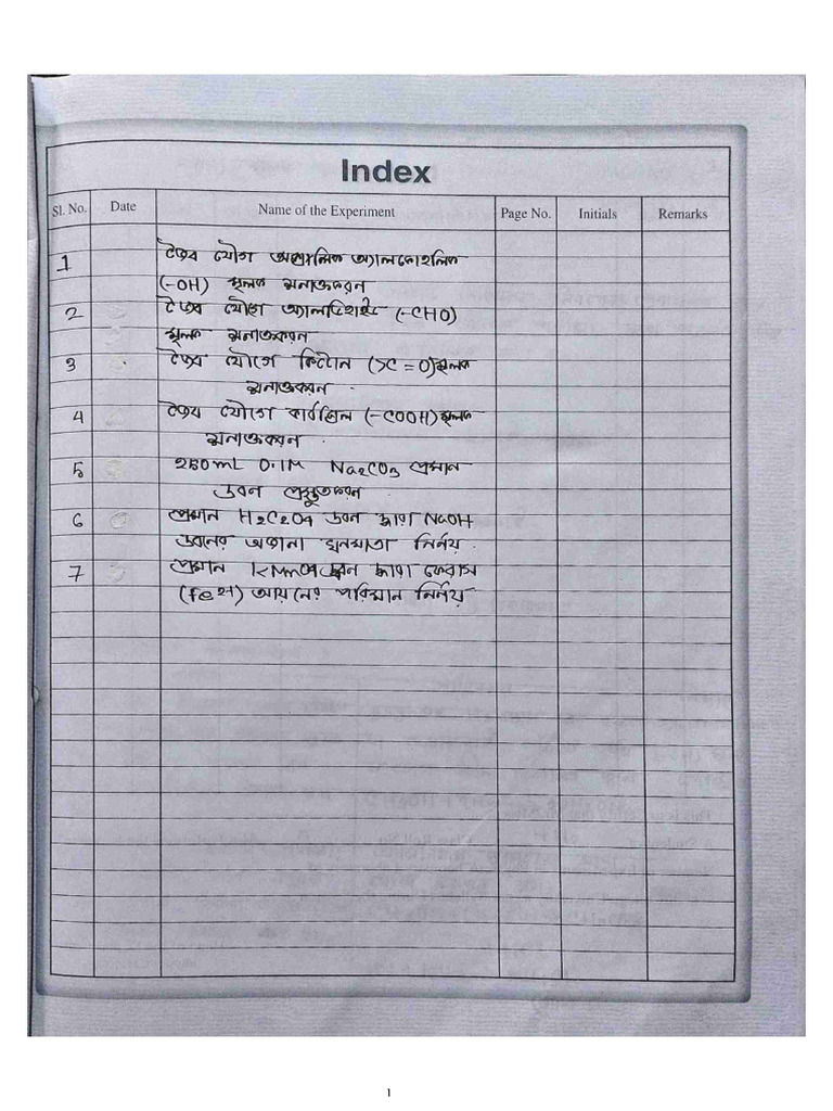 HSC 2025 Chemistry 2nd Practical Solution | PDF