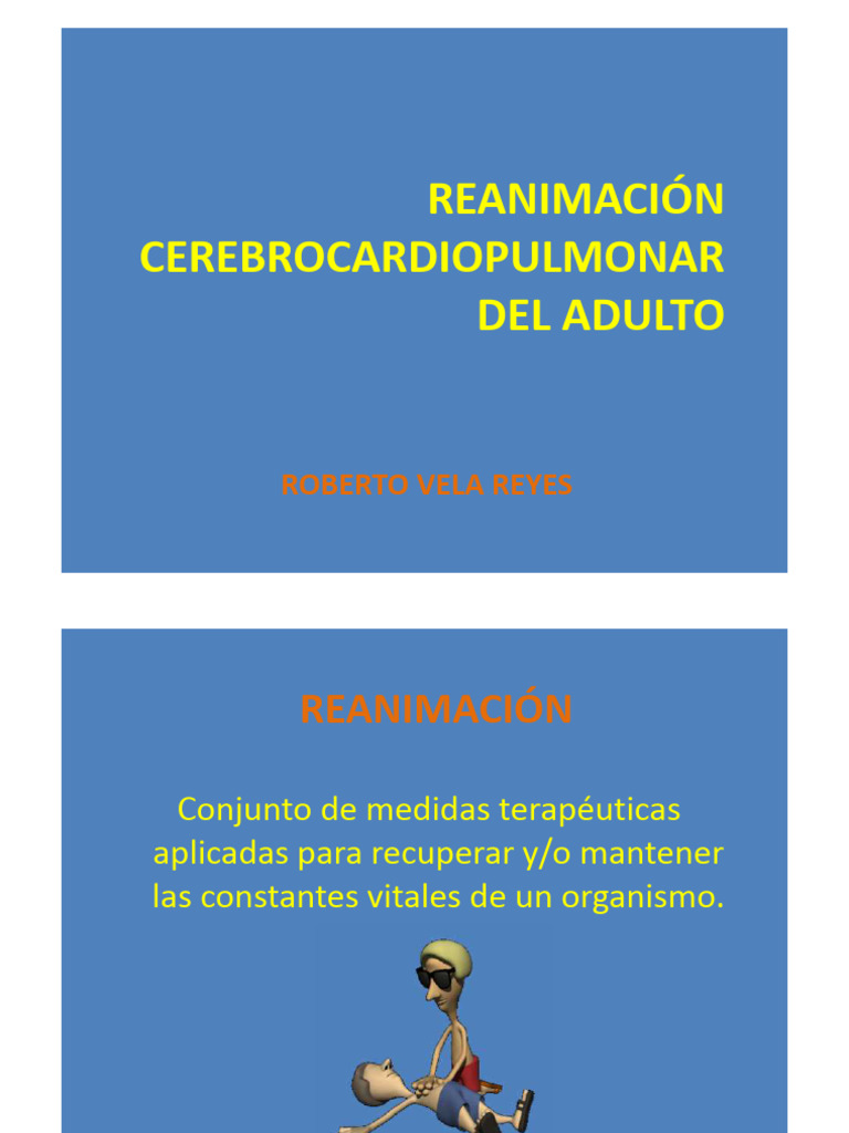 Guía de Reanimación Cardiocerebral Adulto | PDF | Reanimación ...