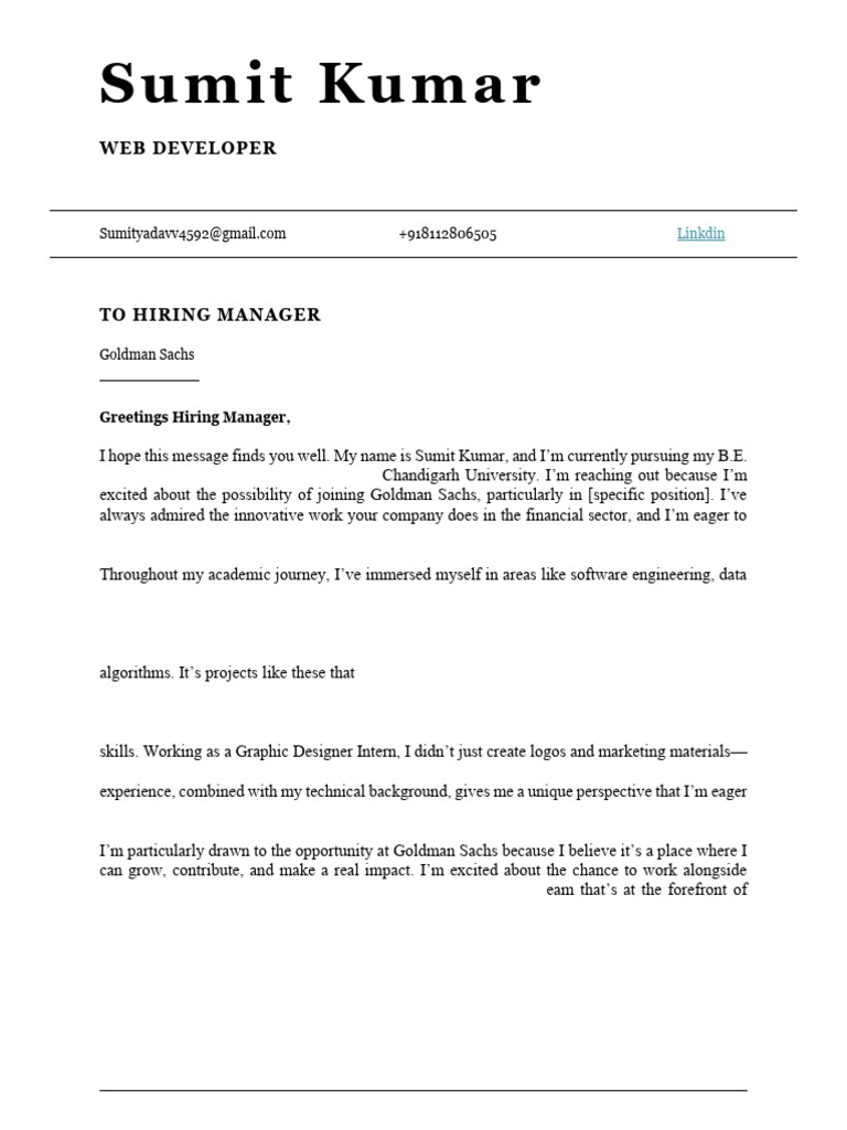 CoverLetter (Sumit) Final Removed | PDF