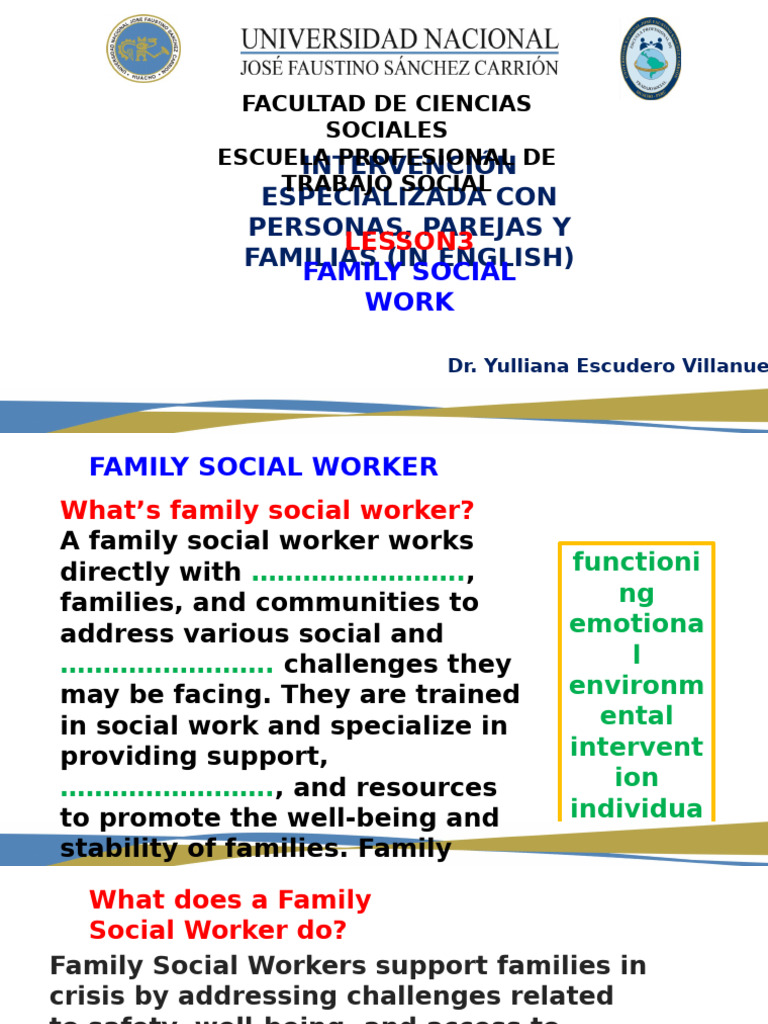 Family Social Work: Roles and Interventions | PDF | Psychotherapy ...