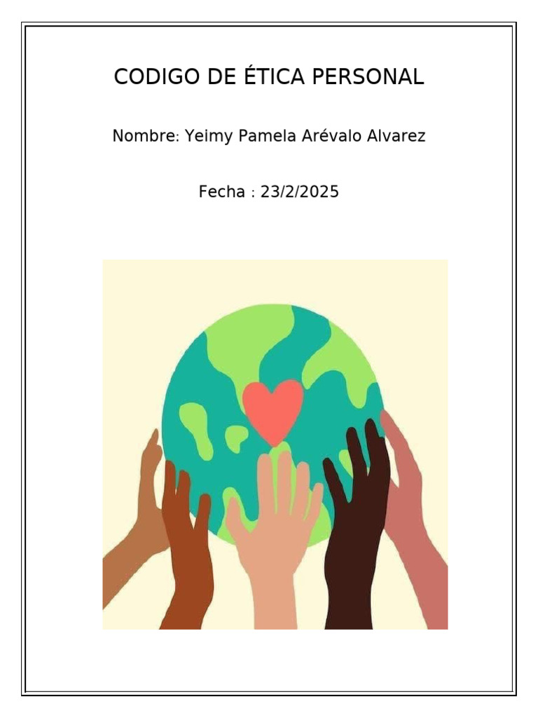 Código de Ética Personal de Yeimy Arévalo | PDF | Desarrollo personal ...