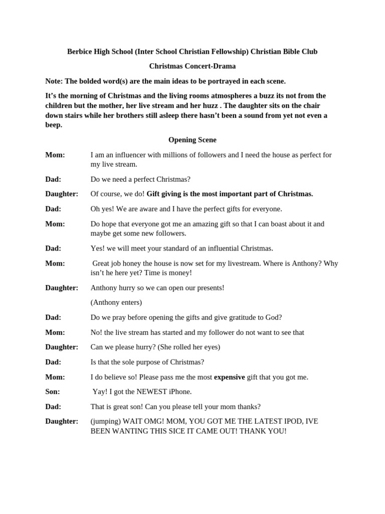 Christmas Concert Script 2 | PDF | Eternal Life (Christianity ...