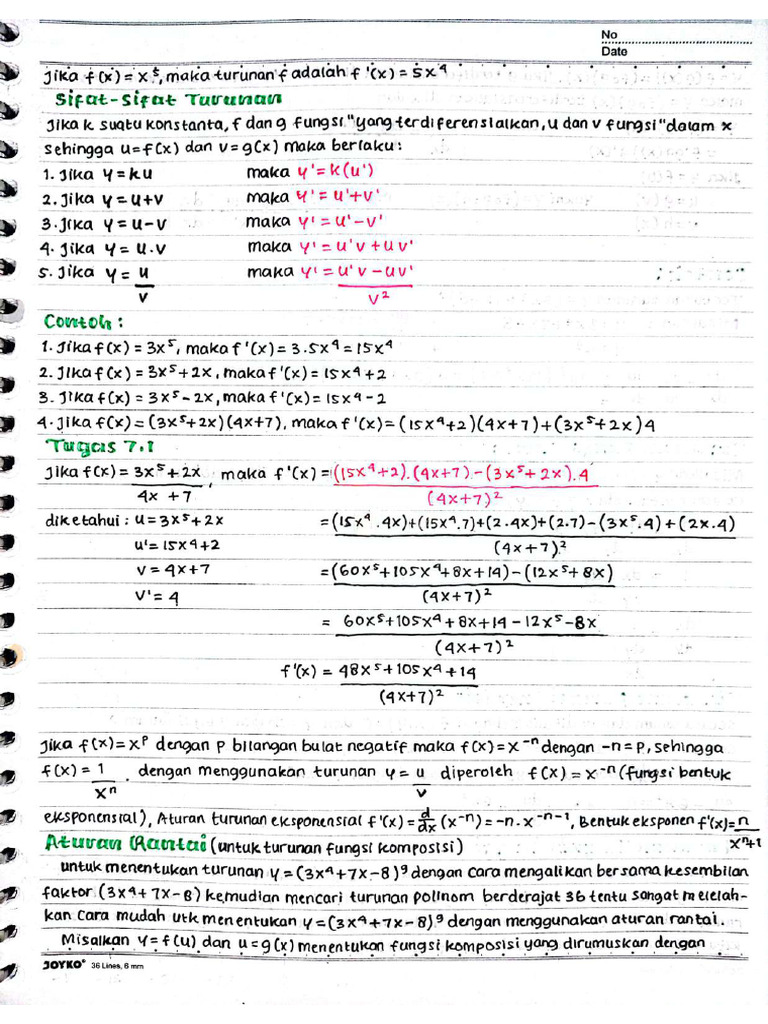 Rahmadita Indriasih (024) MTK 1 (7.1-7.2) - 1 | PDF