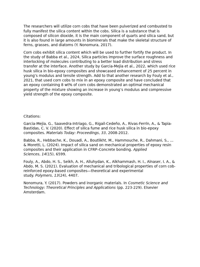 Silica X Epoxy | PDF