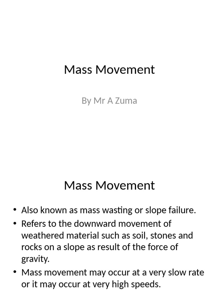 Mass Movement - 111124 | PDF | Soil | Erosion