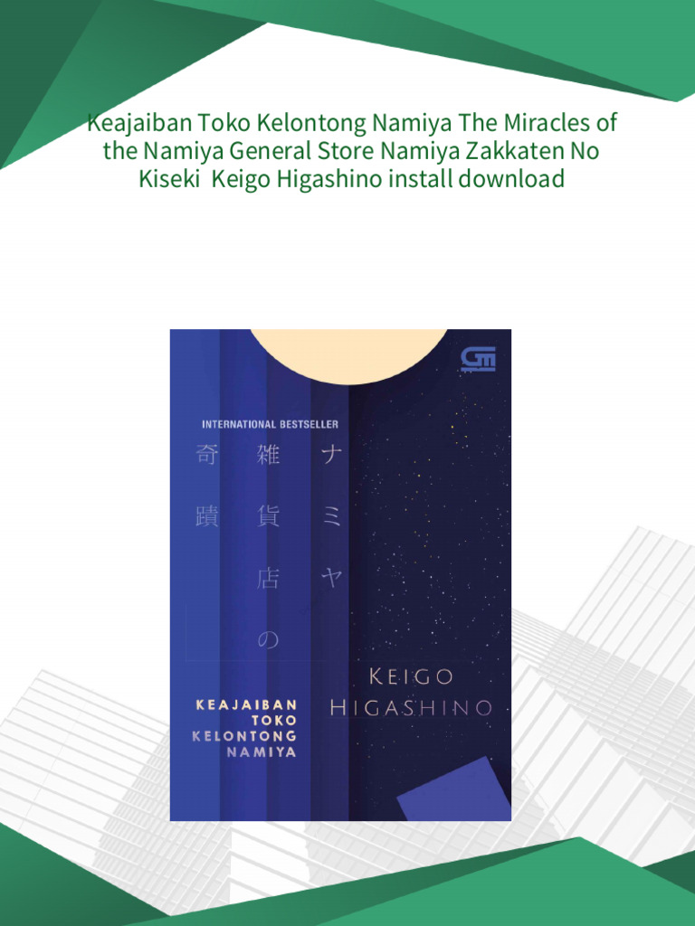Keajaiban Toko Kelontong Namiya The Miracles of The Namiya General Store Namiya Zakkaten No ...