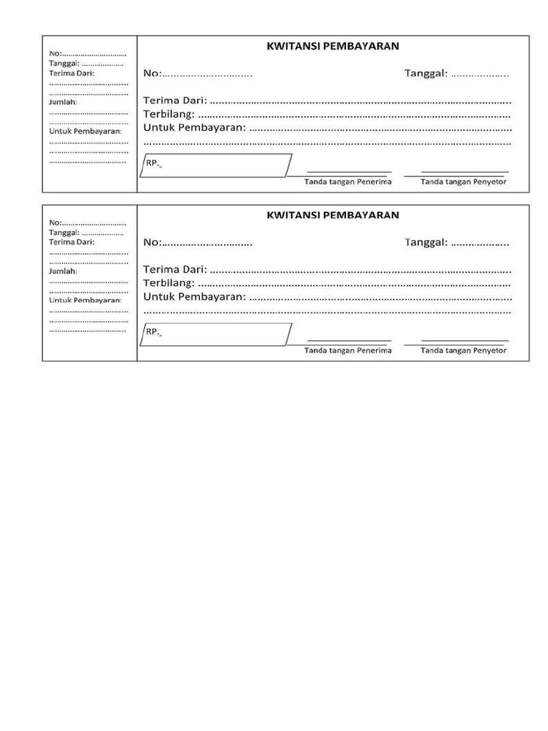 Kwitansi Kosong | PDF
