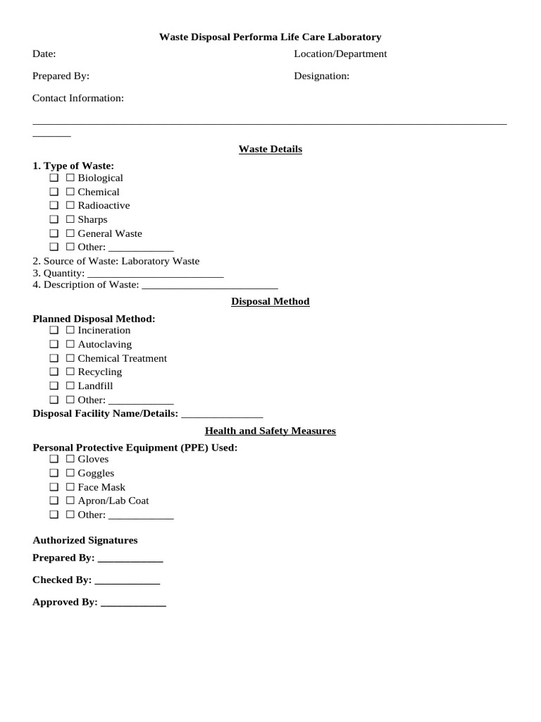 Waste - Disposal - Performa - Updated 1 | PDF