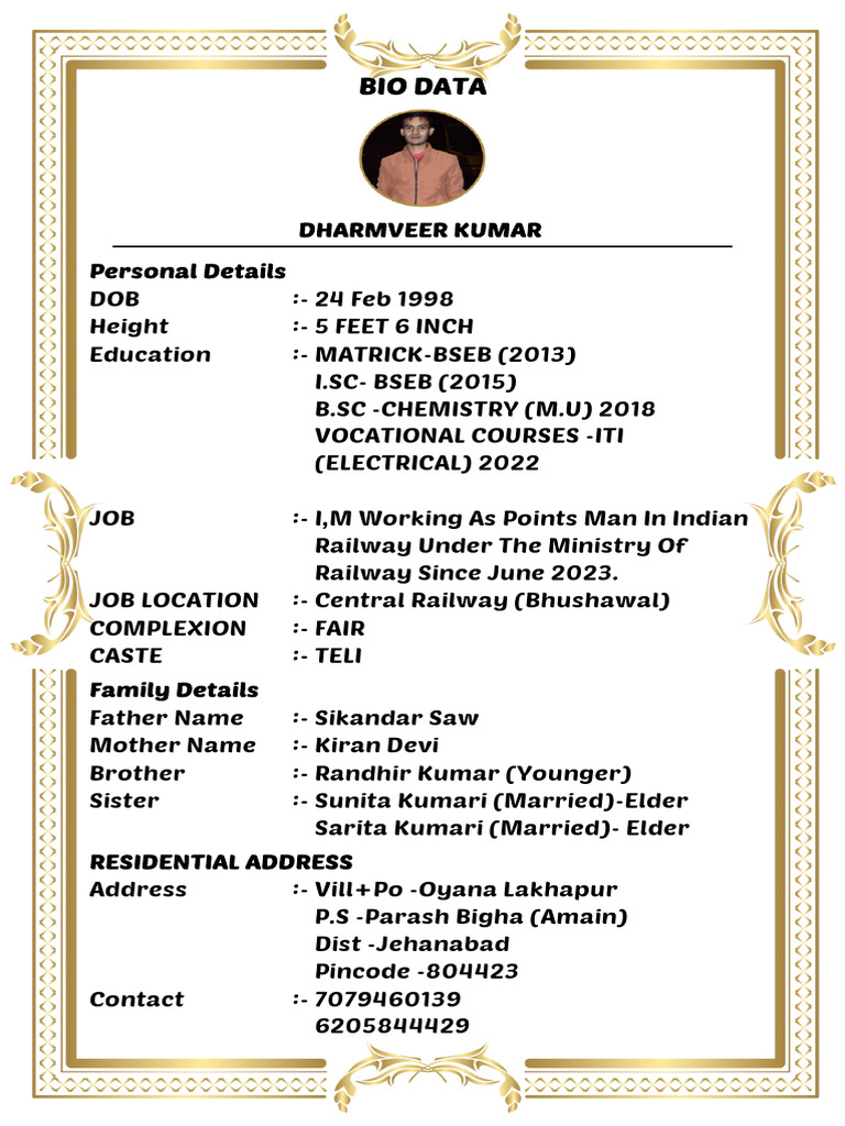 Biodata_3 | PDF