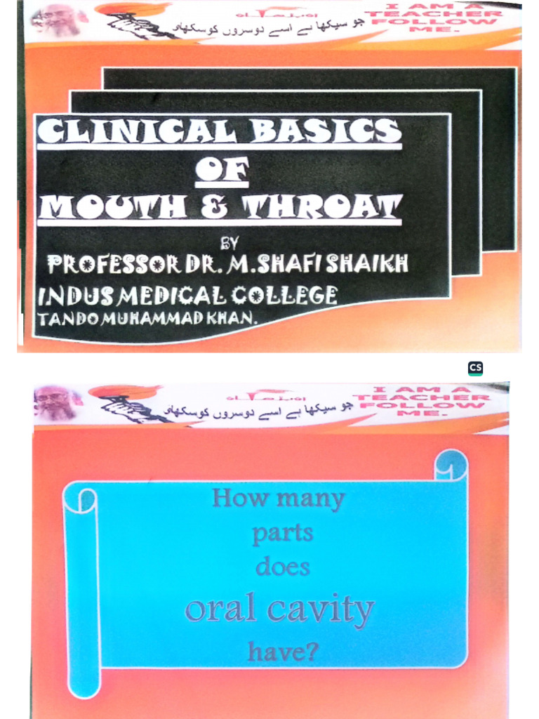 Mouth and Throat | PDF