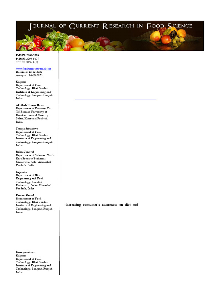 Nutritional and Sensory Evaluation of Functional Cookies Fortified With ...