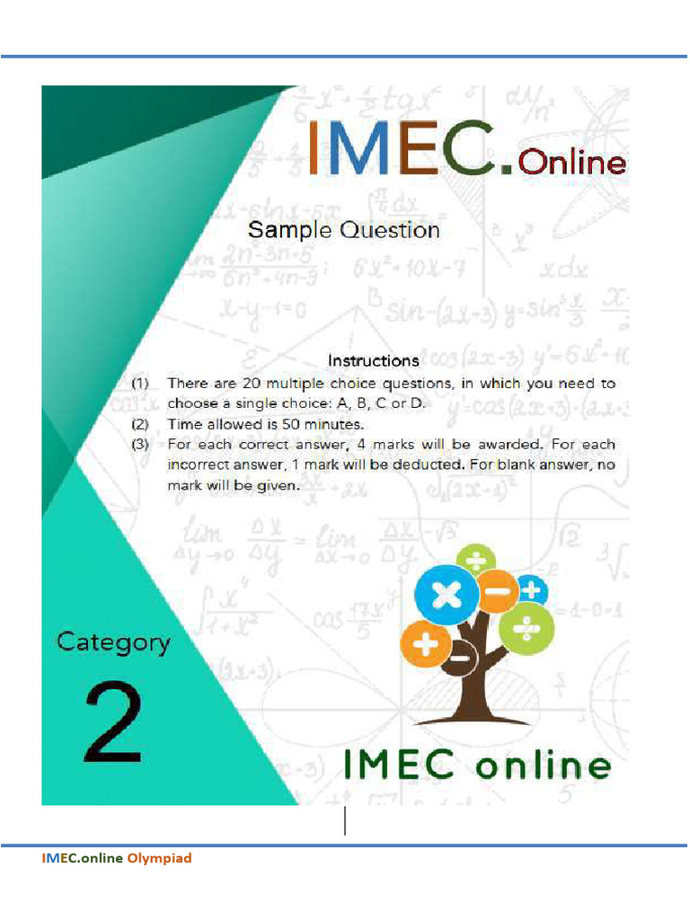 Sample Paper Category 2 (G2 - G3) | PDF
