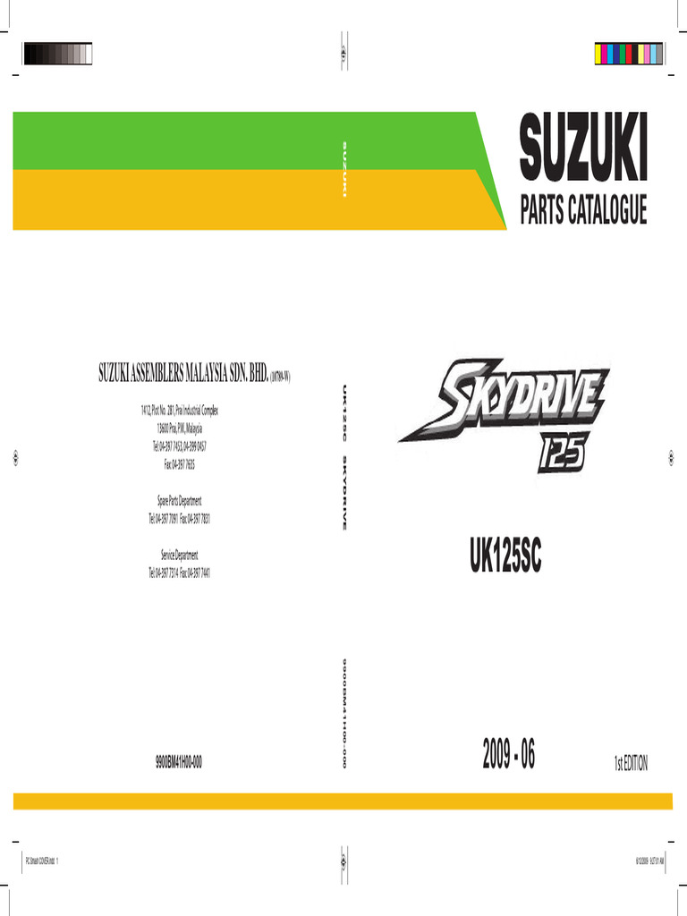 Skydrive Parts Catalogue 2009 | PDF | Engine Technology | Internal Combustion Engine