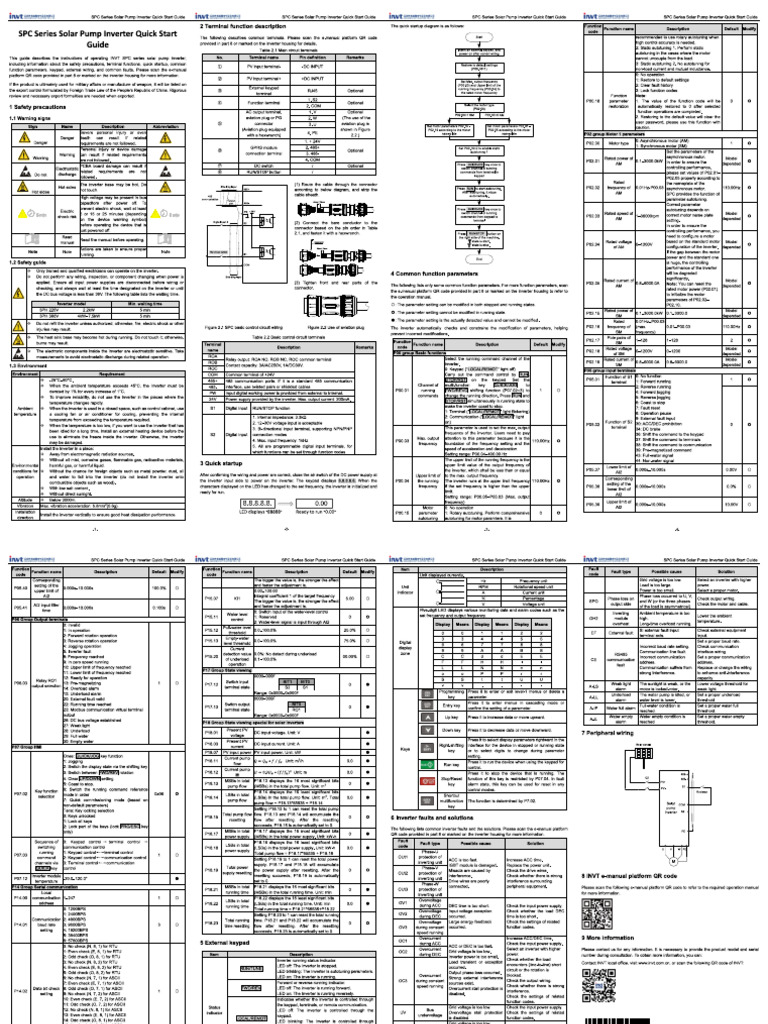 SPC Series VFD Quick Start Guide V1.1 | PDF