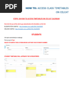 Accessing CELCAT Timetables at Welkom | PDF