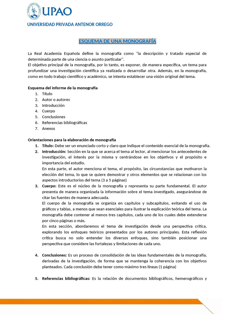 Esquema de Una Monografía | PDF | Science