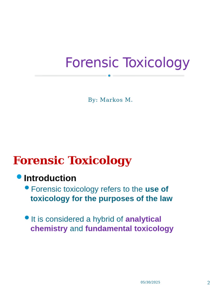 Chapter 6-Forensic Toxicology | PDF | Toxicology | Forensic Science