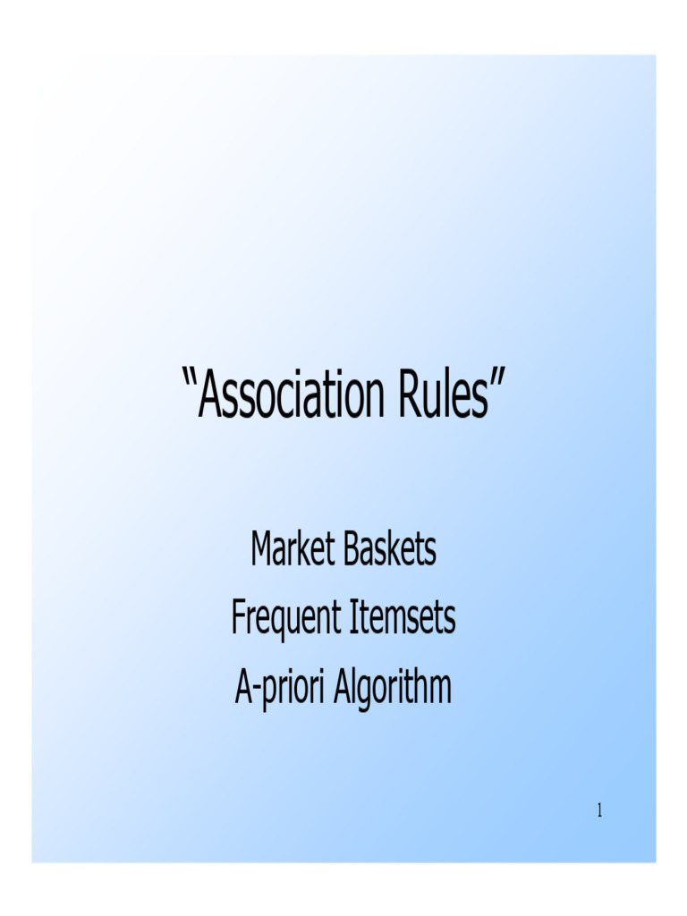 Assoc Rules1 | PDF | Computer Data Storage | Computer Data