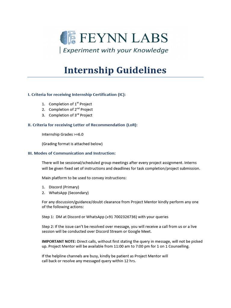 Feynn Labs Internship Guidlines SB | PDF | Market Segmentation