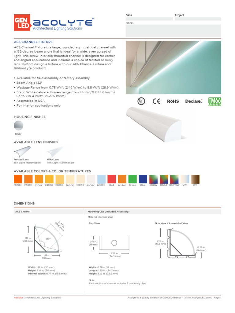 Acolyte SpecSheet Channel AC5 14JAN2025 | PDF | Light Emitting Diode | Lighting