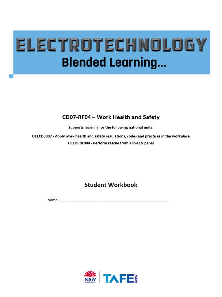 CD0007 - WHS Workbook | PDF | Occupational Safety And Health | Safety