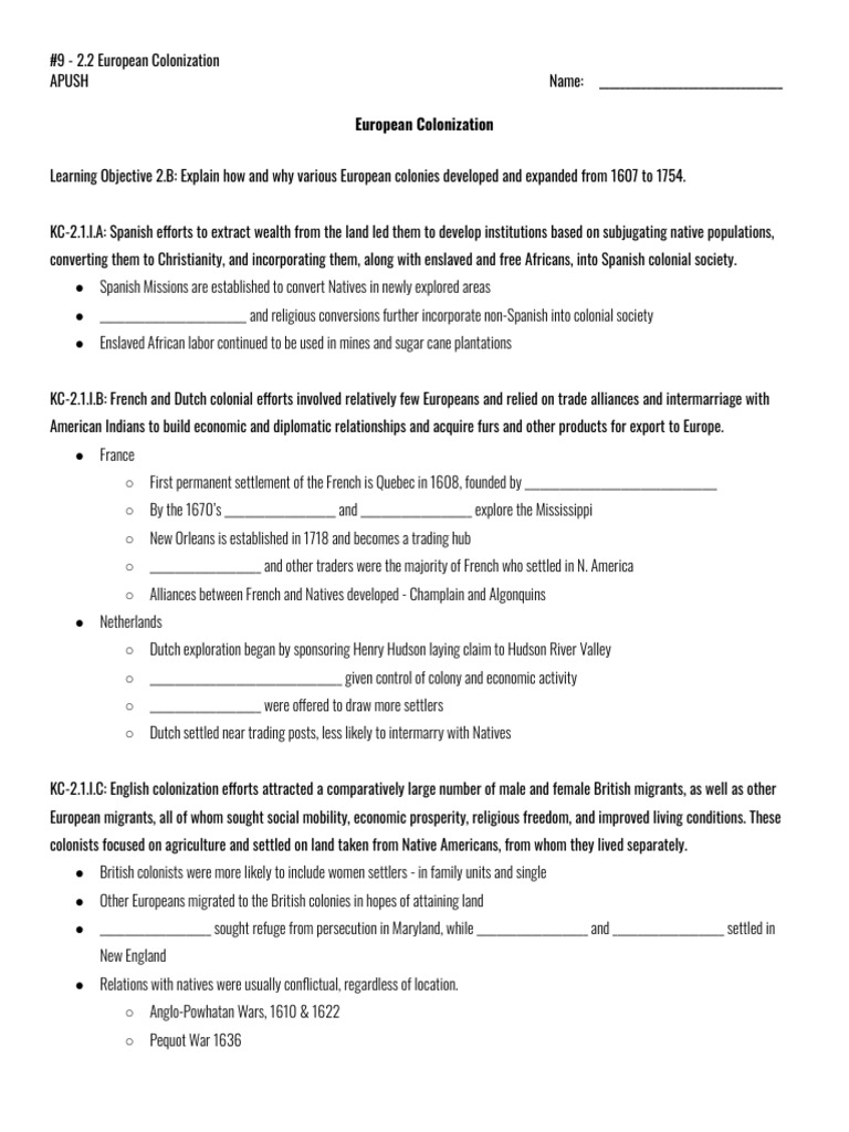 (UPDATED) +#9-+2 2 +European+Colonization | PDF | European Colonization ...