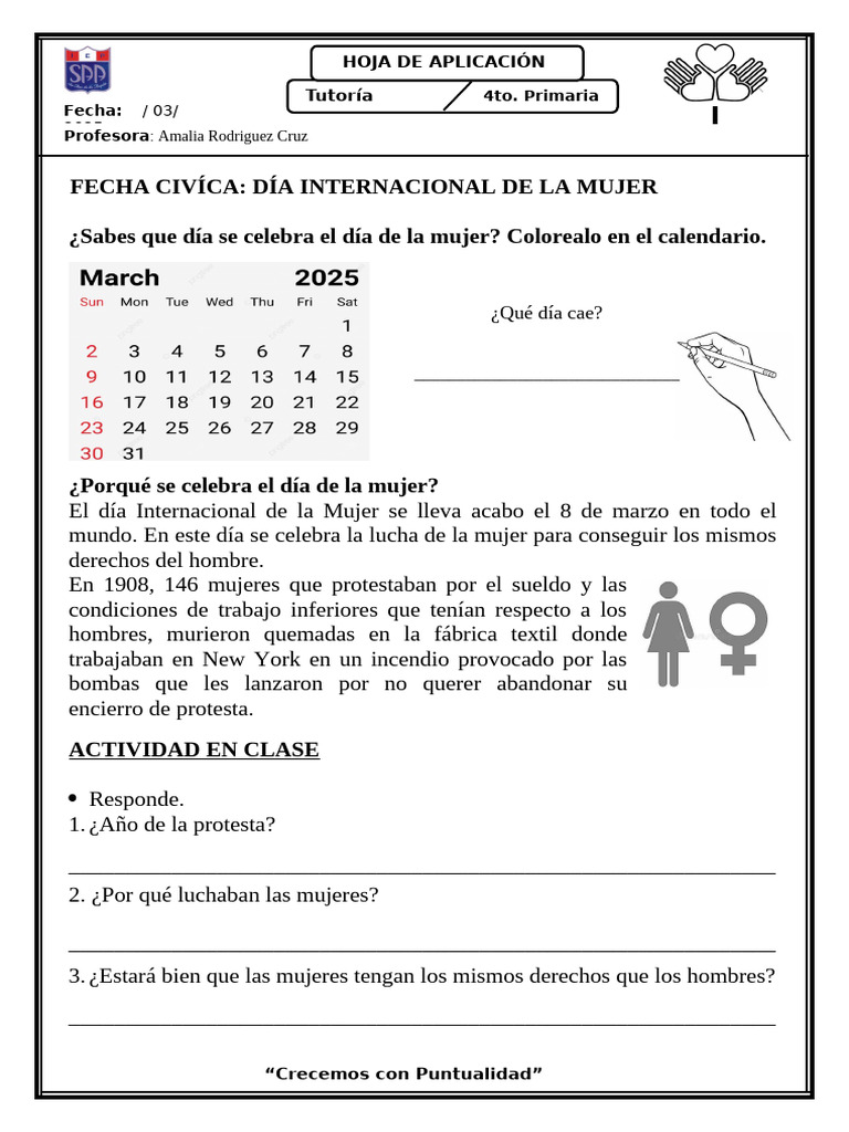 I Bimestre - Sesión 1 - Día de La Mujer | PDF