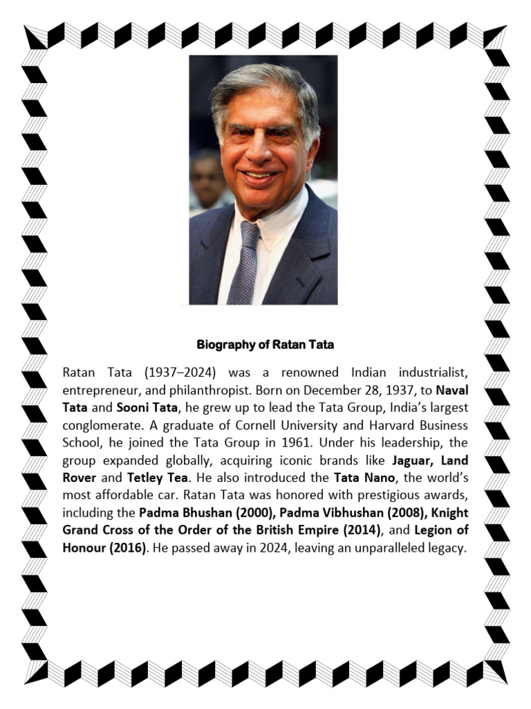 Biography of Ratan Tata | PDF