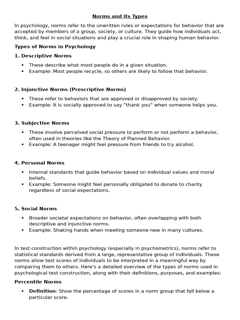 Psycho Testing Norms and Its Types | PDF | Intelligence Quotient ...