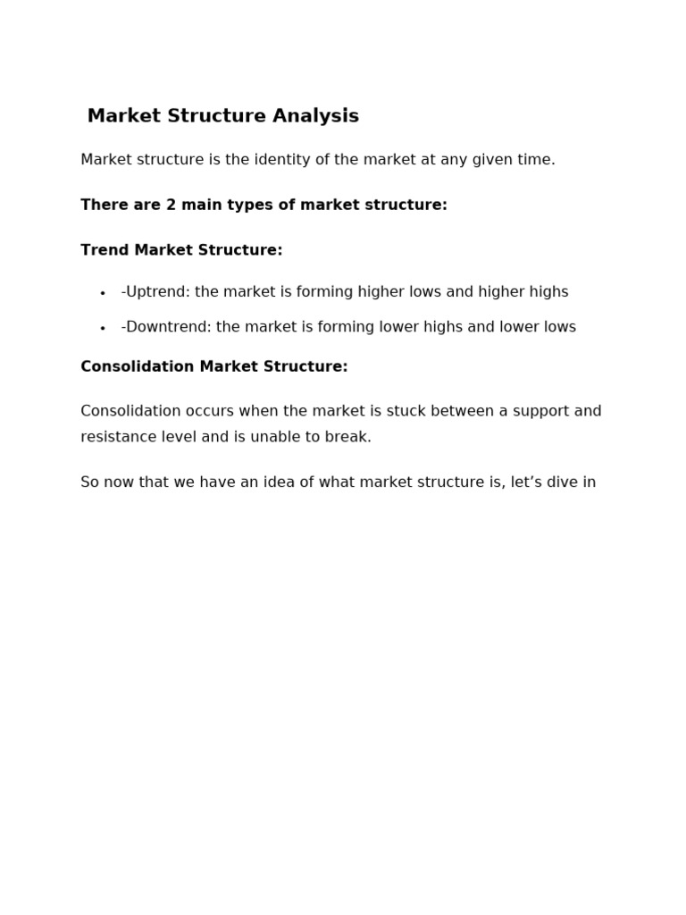 03 Market Structure Analysis | PDF