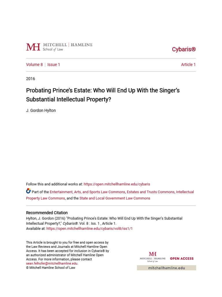 Probating Prince_s Estate_ Who Will End Up With the Singer_s Subs | PDF ...