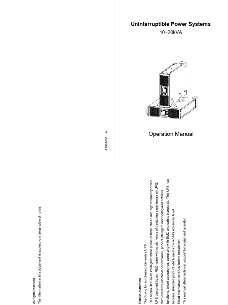Manual de Usuario UPS RT 20kVA | PDF | Power Inverter | Electrical Components
