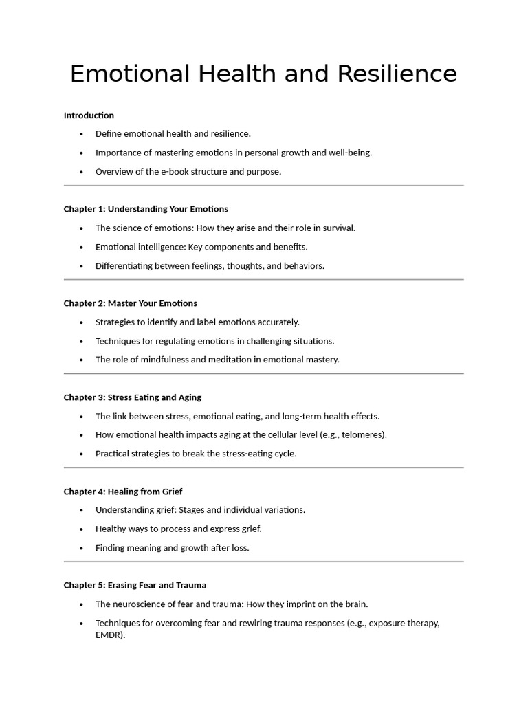 Emotional Health and Resilience | PDF | Stress (Biology) | Grief