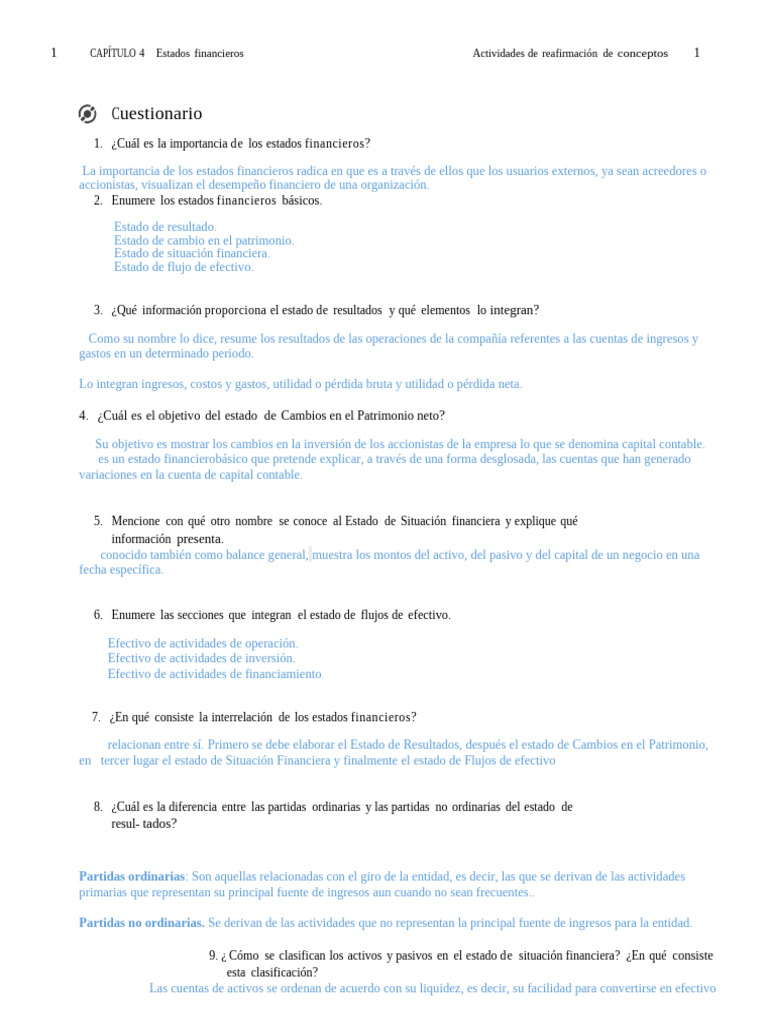 1-Practica Eeff I Parte | PDF | Estado financiero | Contabilidad