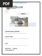 Grade 8 - Baseline Test Term Three 2024 | PDF | Shape | Triangle