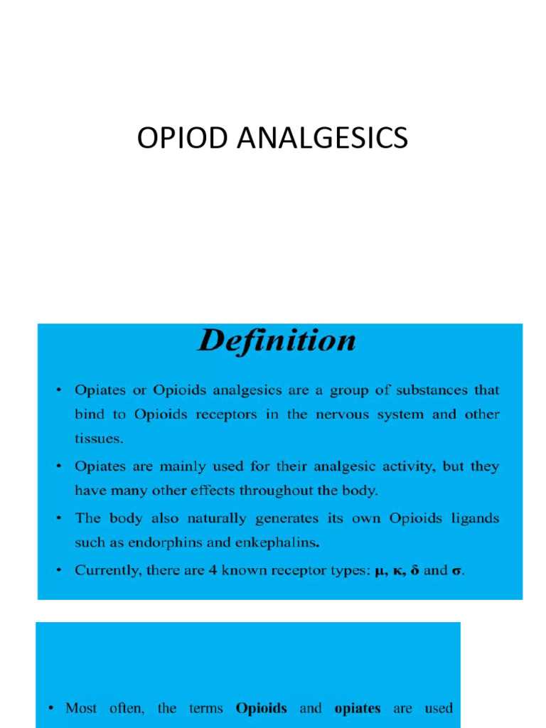 Opiod Analgesics | PDF