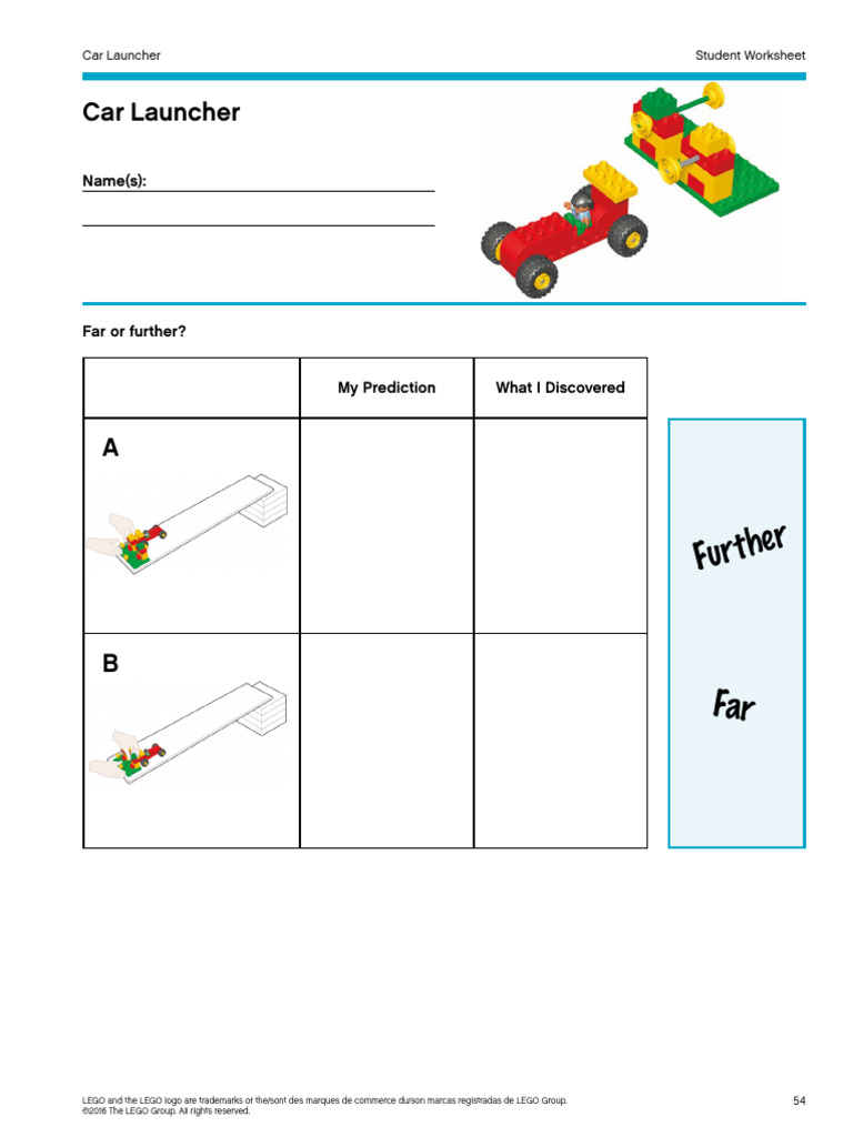 Car Launcher Worksheet | PDF