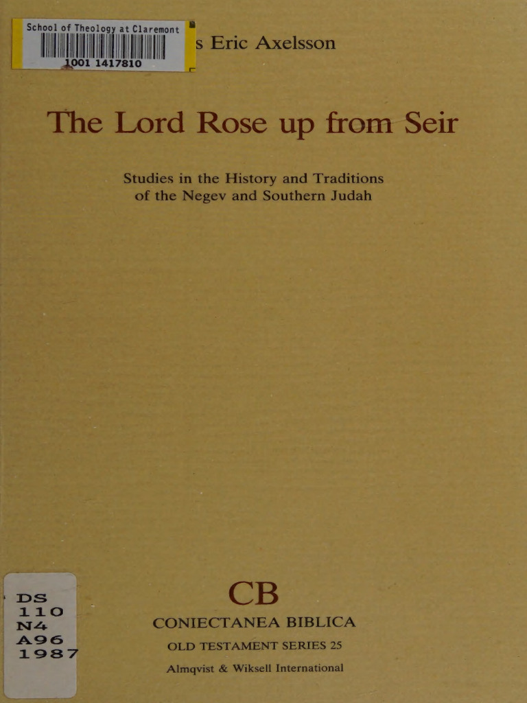 (Axelsson, Lars Eric) - The Lord Rose Up From Seir - 1987 | PDF ...