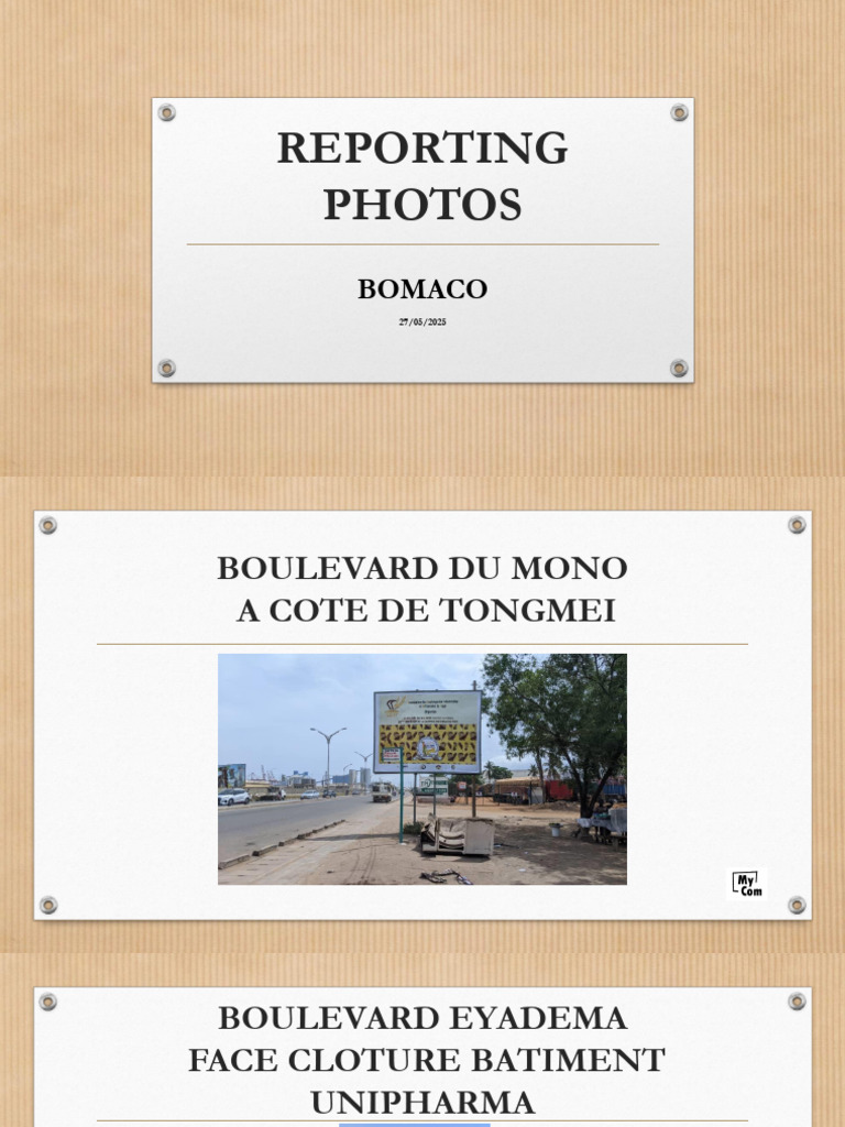 Reporting Photos Bomaco | PDF