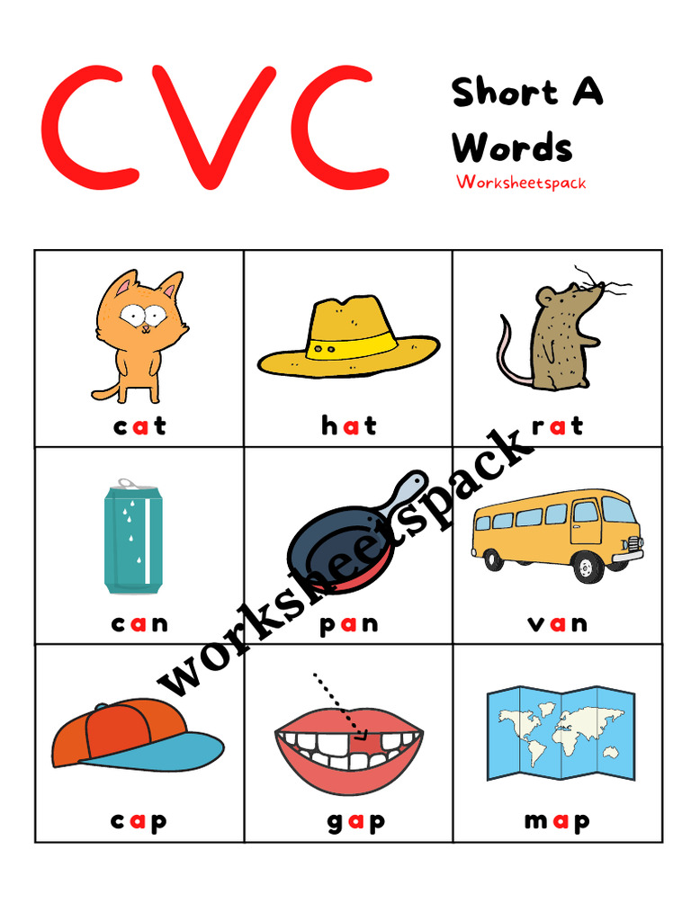 Free-CVC-Words-with-Pictures-PDF | PDF | Animals And Humans